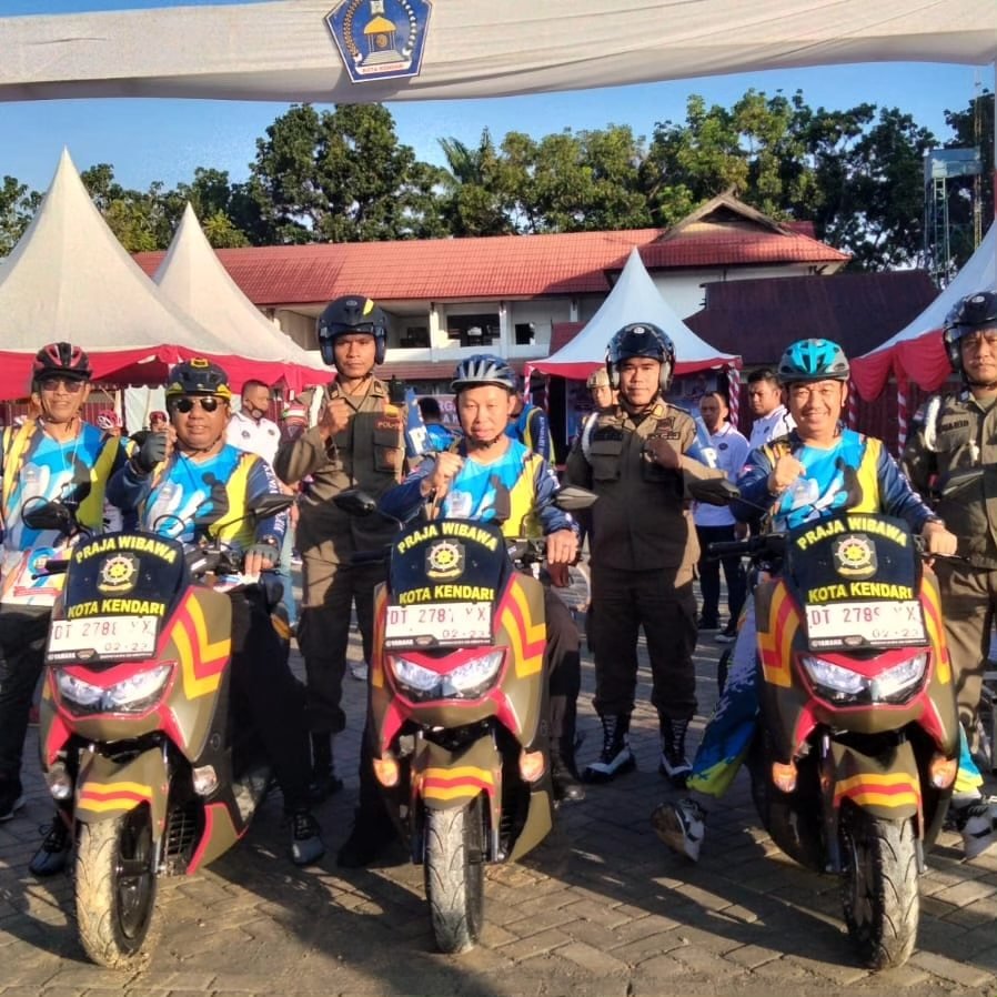 Satpol PP Kota Kendari Dapat Bantuan Kendaraan Operasional, 6 Motor, 1 ...